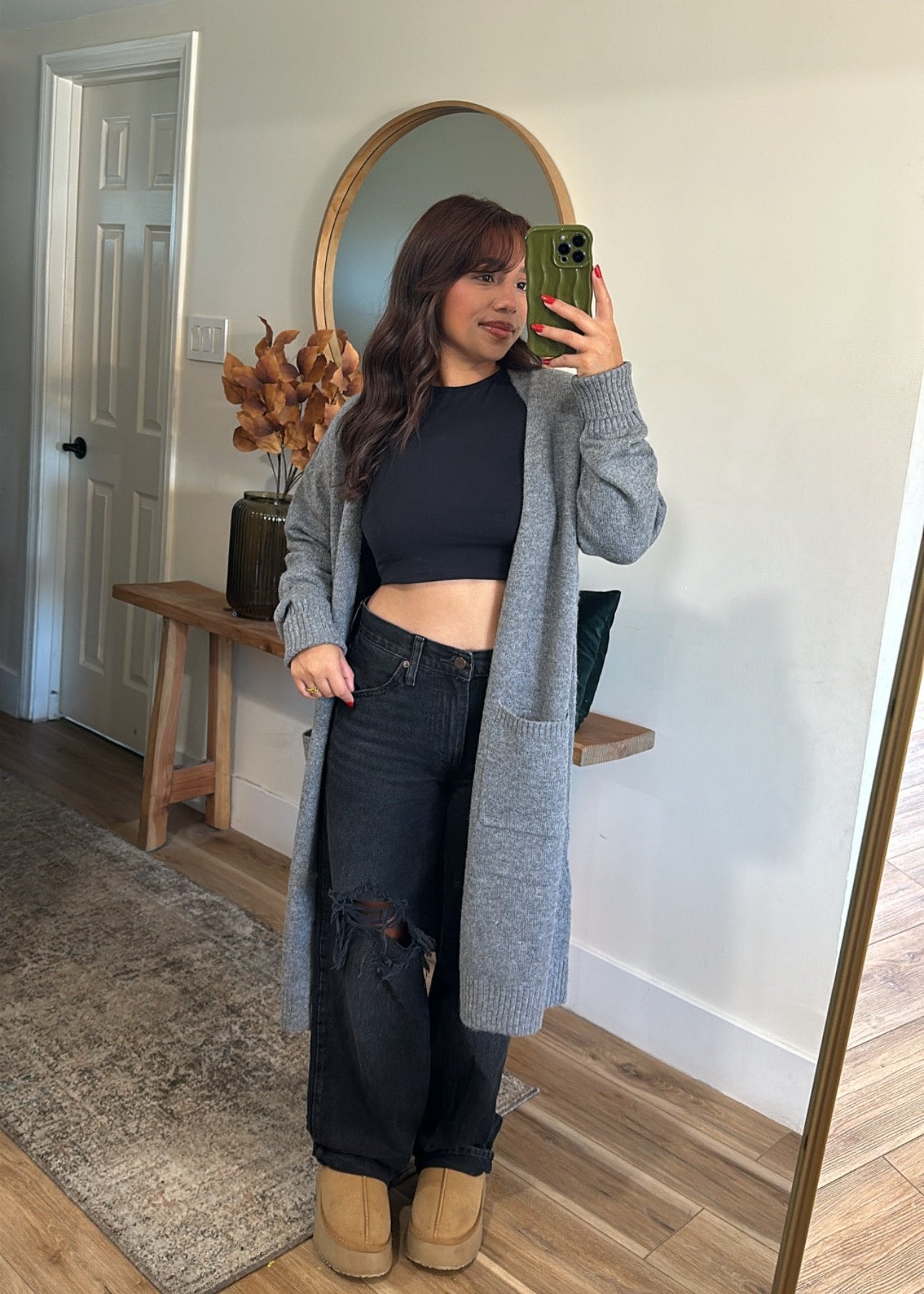 LONG NIGHT CARDIGAN (GRAY) – Dose of Jera